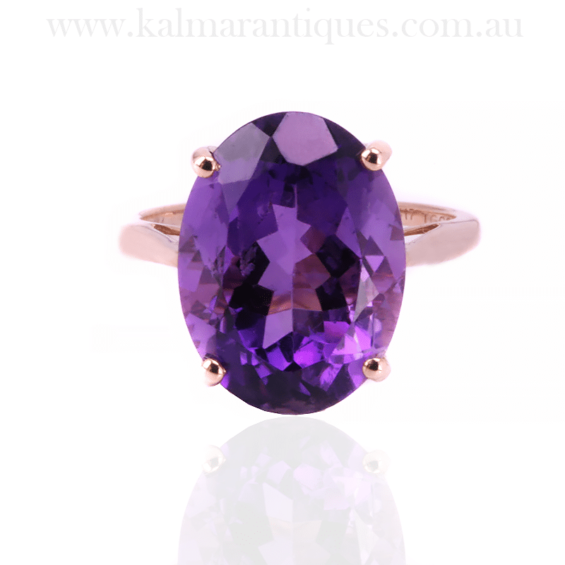 Vintage Amethyst Ring Made In 1977