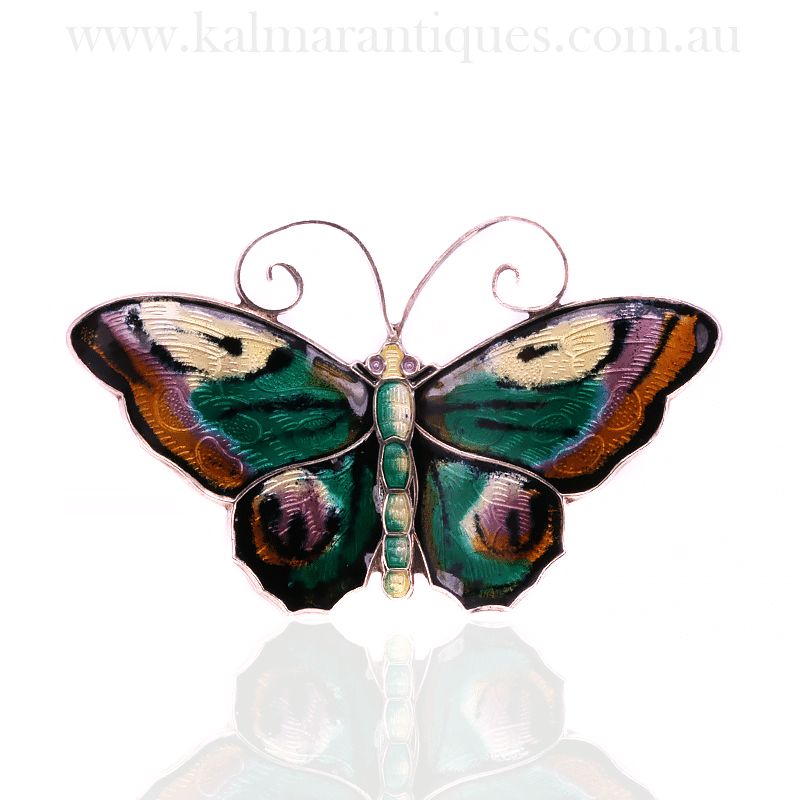 Vintage David Andersen Butterfly Brooch
